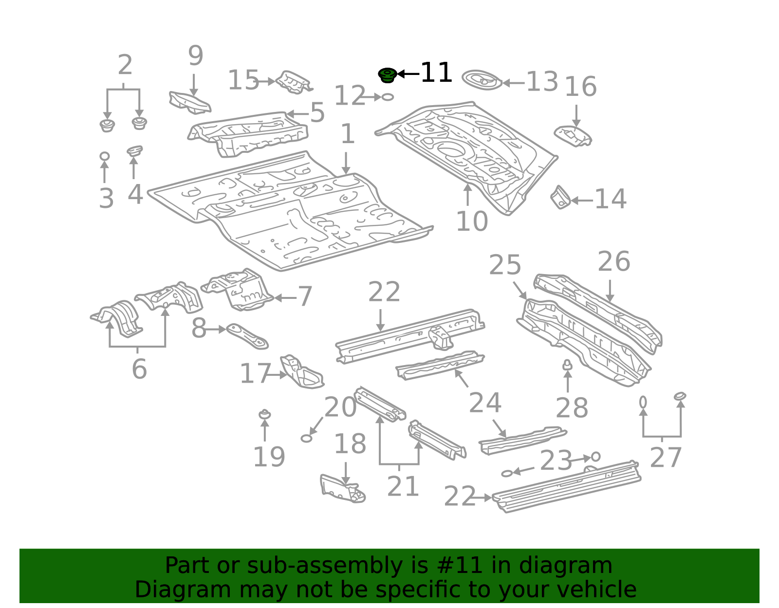 Genuine Official Toyota Floor Plug part# 90950-01867 for 1996-2005 ...