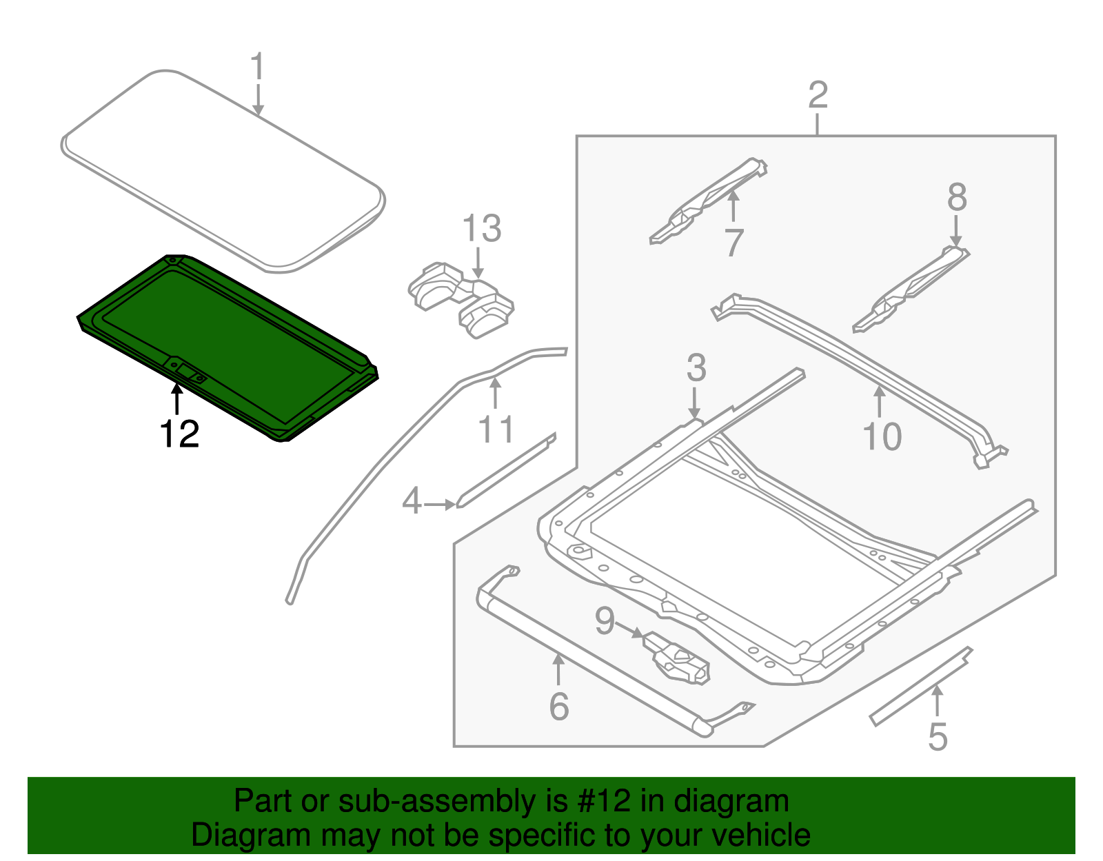 2011-2017 Nissan Quest Sunshade 91250-1JA1A | Nissan Parts Central