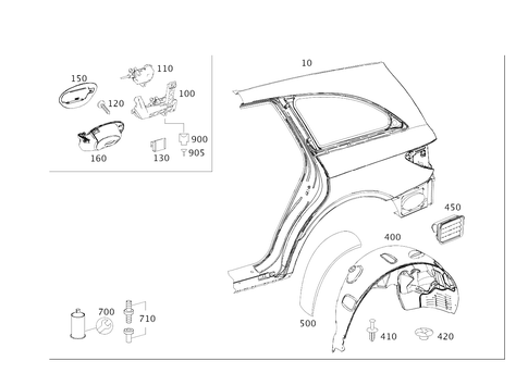 Rear Fender for 2011 Mercedes-Benz R350 | Mercedes-Benz USA Parts