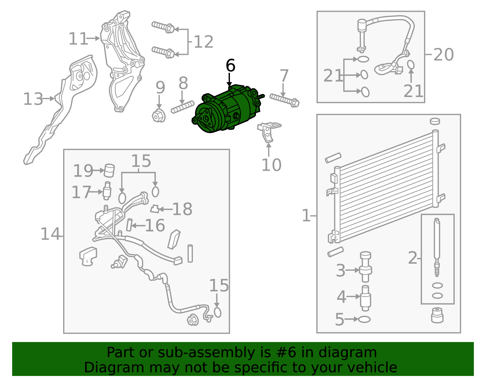 2012-2017 GM Air Conditioning Compressor and Clutch Assembly 23413999 ...