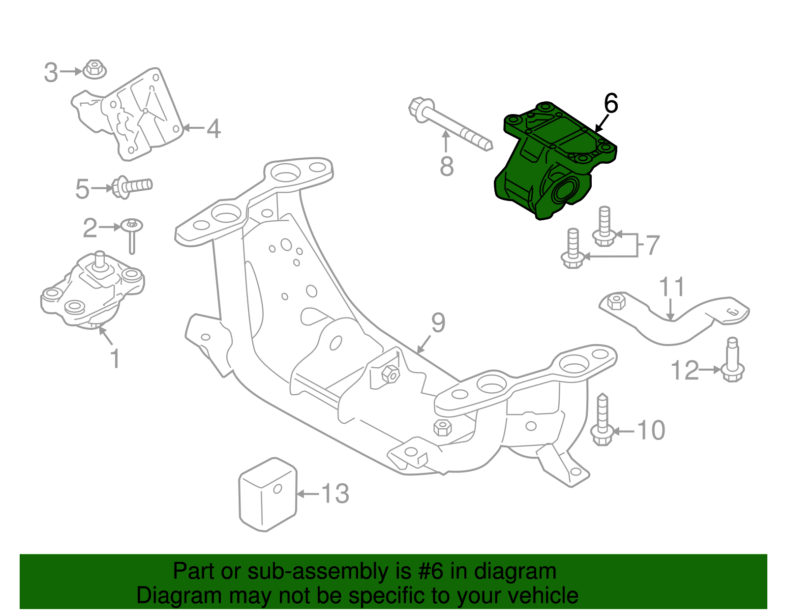 Genuine Trans Mount for 2006-2022 Land Rover | Land Rover Part ...