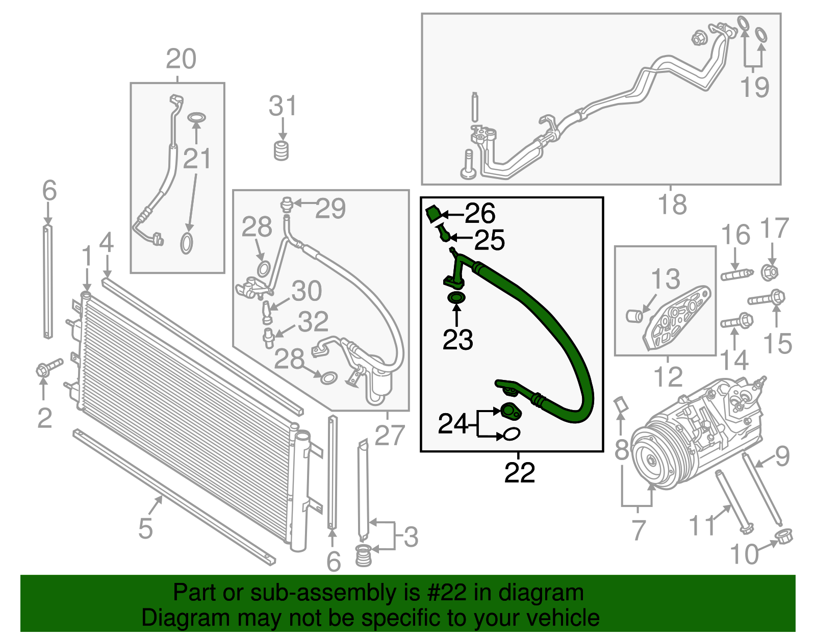 2013-2016 Ford AC Hose DG9Z-19D742-K | Ford OEM Parts Outlet