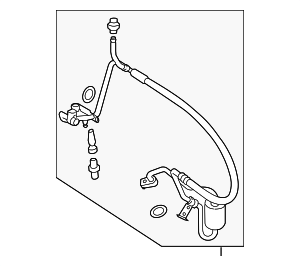 Genuine OEM Ford Part - A/C Refrigerant Discharge Hose DG9Z-19972-B ...