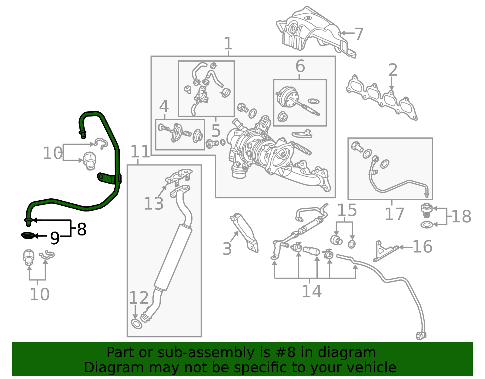 55569223 - Turbocharger Coolant Supply Line 2016-2019 Buick Cascada ...