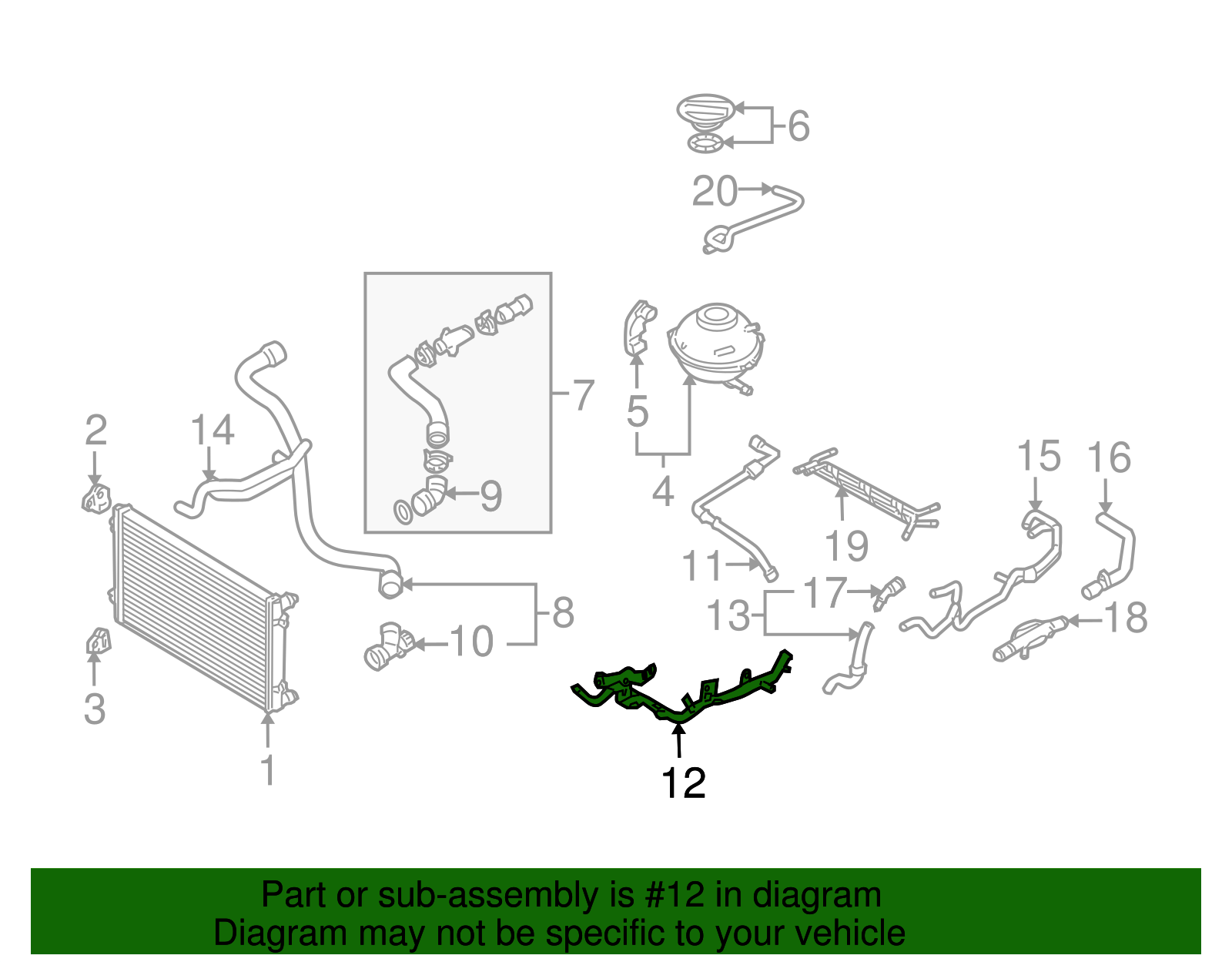 2004-2006 Volkswagen Water Pipe 038-121-065-BF | OEM Parts Online