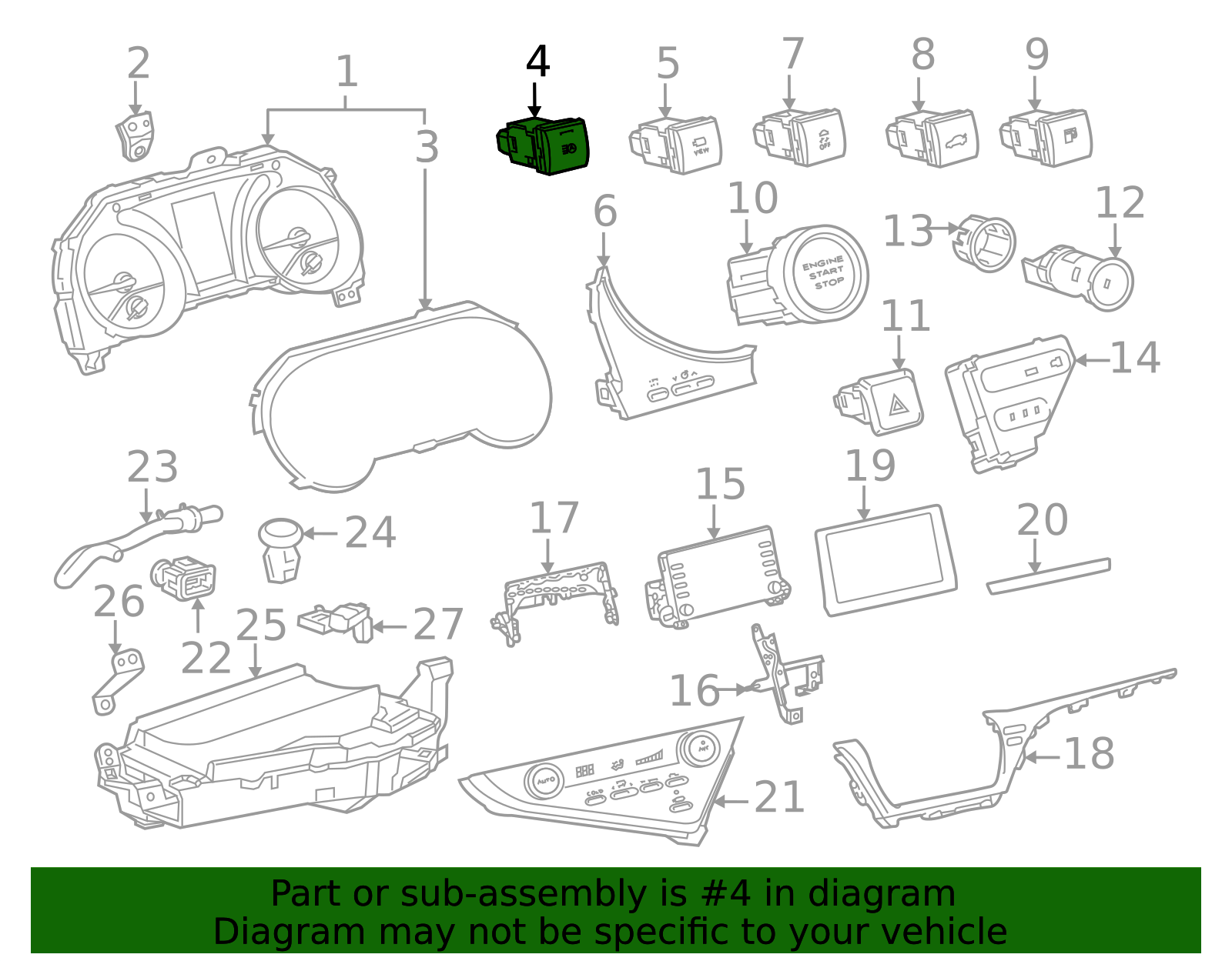 2018-2024 Toyota Switch 84153-06010 | Toyota Parts Center