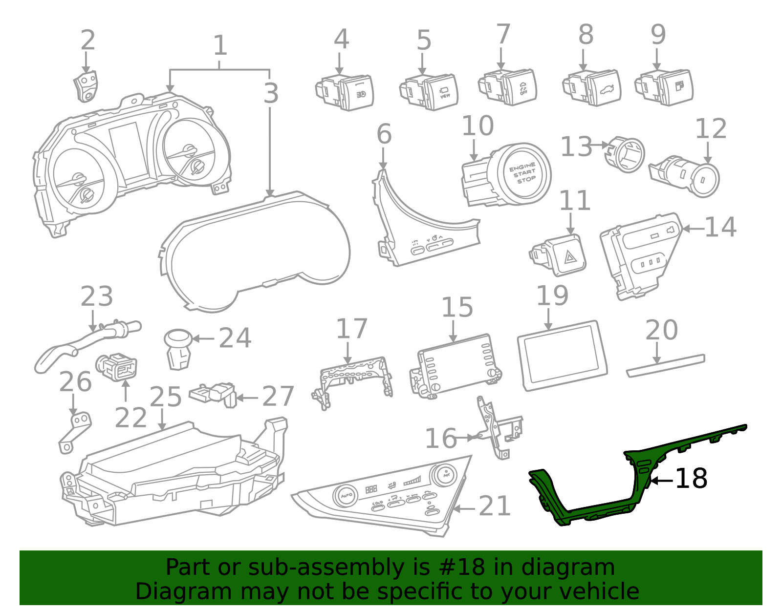 OEM 2021-2024 Toyota Camry Cluster Bezel Part # 55421-06030 | Modern ...