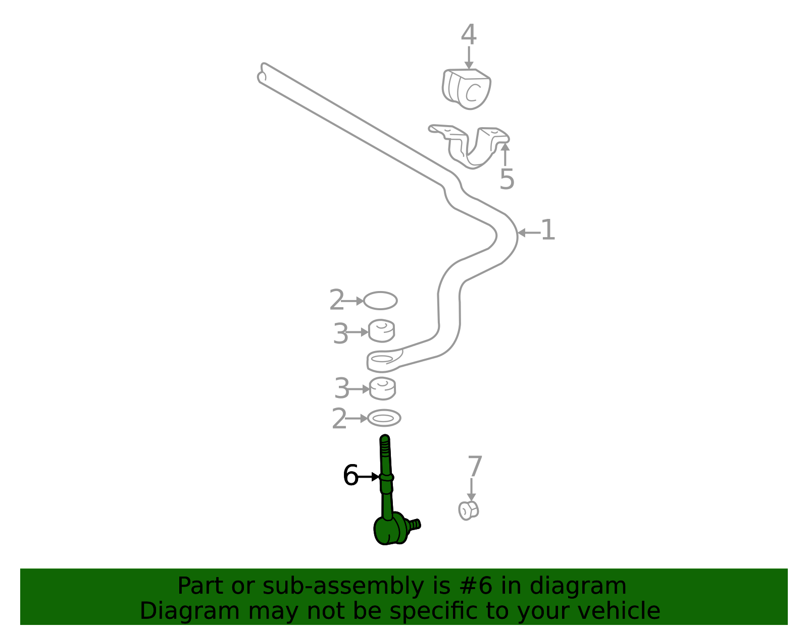 Genuine Official Toyota Link Assembly, Front Stabilizer, Right part ...