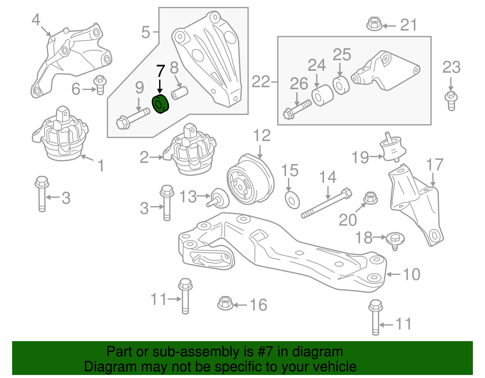22-32-6-872-625 - 2010-2024 BMW - Engine Bracket Damper | BMWPartsHub