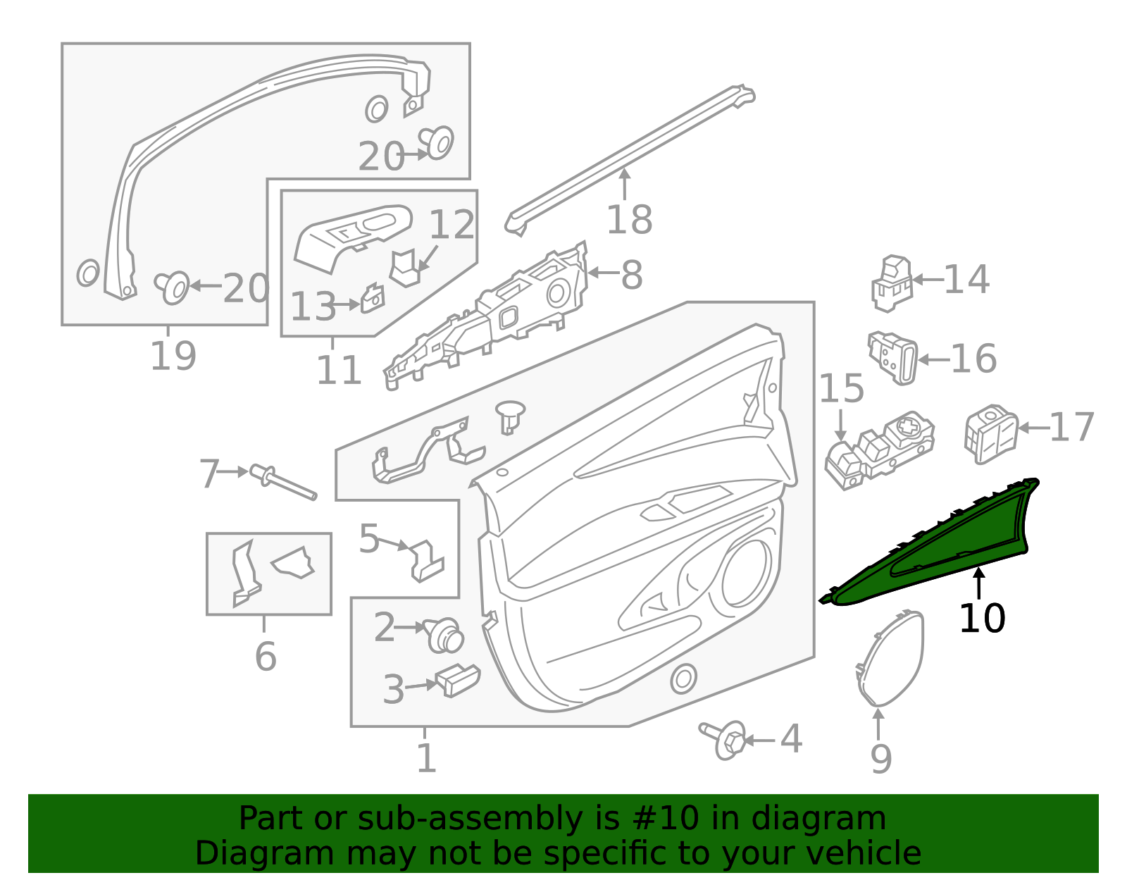 2019-2023 Lincoln Nautilus Trim Molding FA1Z-78239A01-HC | Ford OEM ...