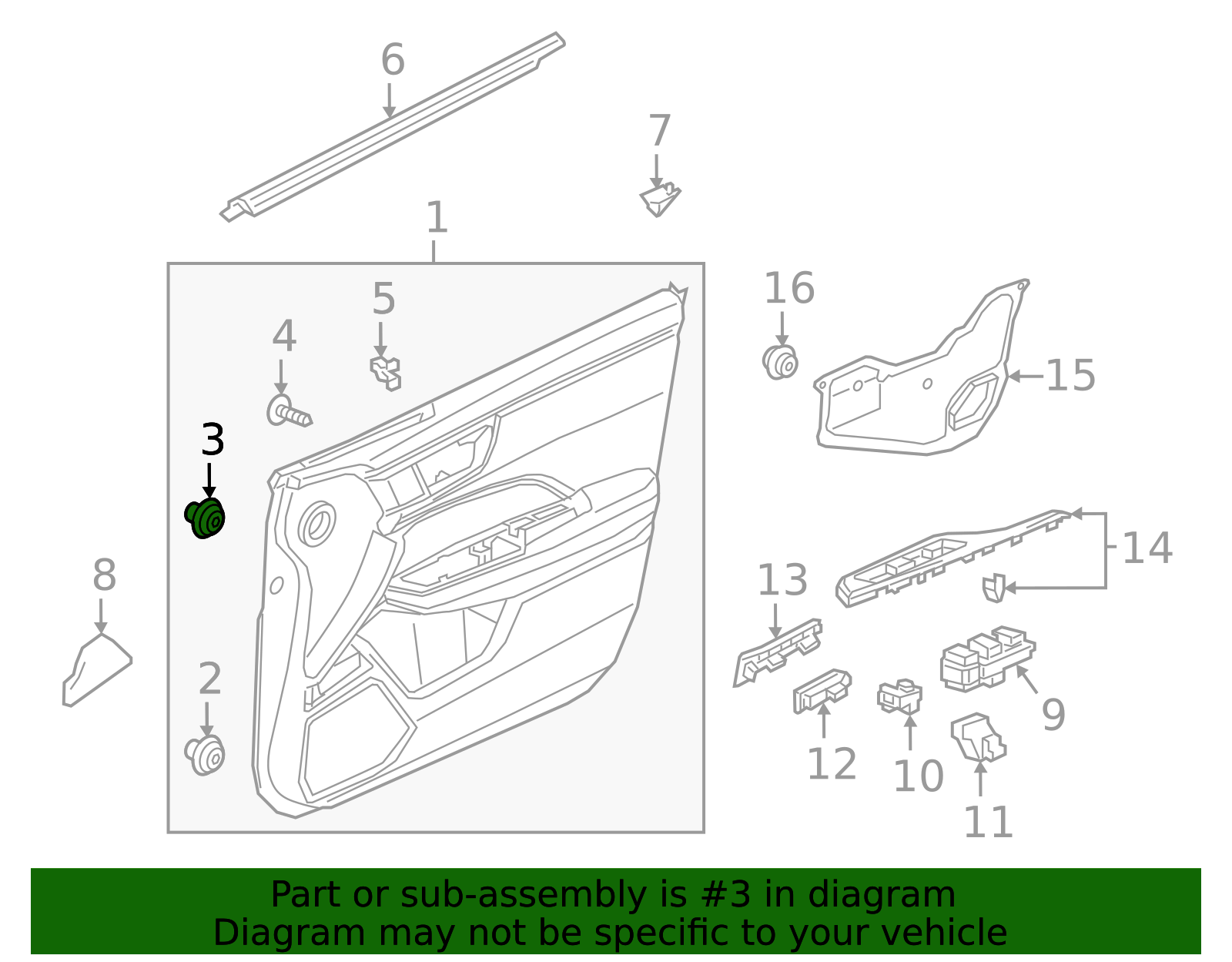 91560-TRT-J01 - Door Interior Trim Panel Retainer 2018-2025 Honda ...