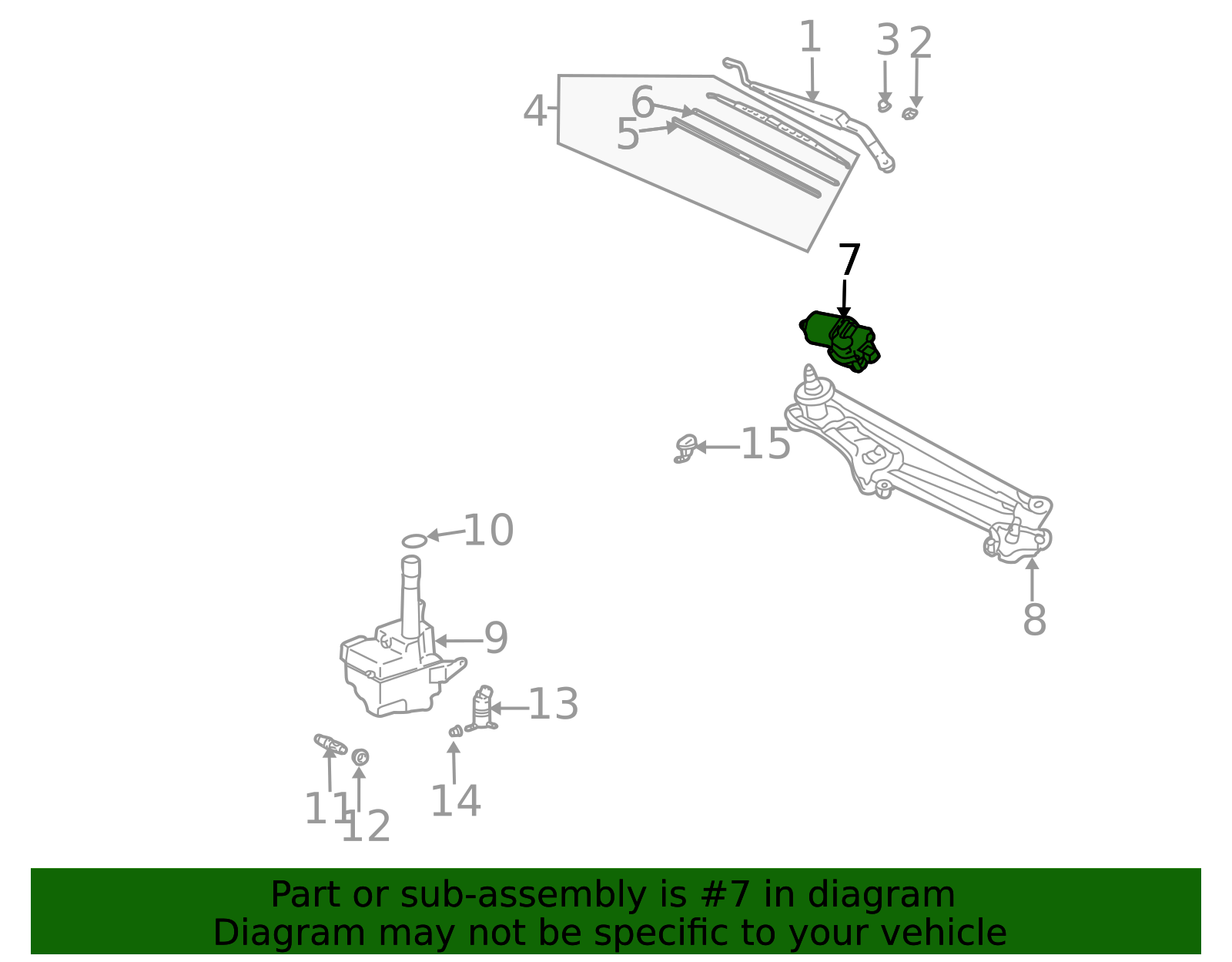 2002-2006 Toyota Camry Wiper Motor 85110-AA030 | MotorMotor