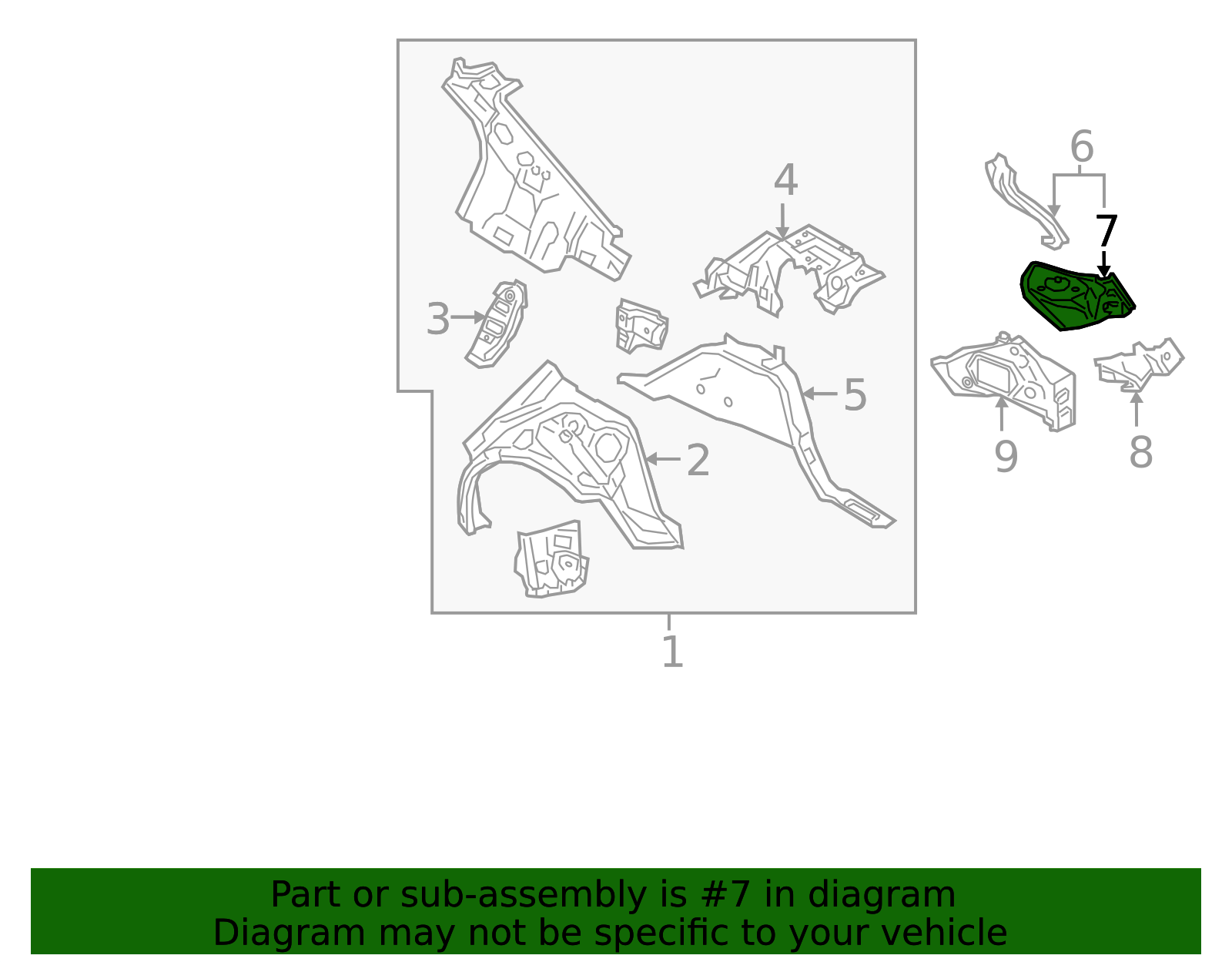 2016-2020 Toyota Upper Extension 61626-WB002 | Toyota Parts Center