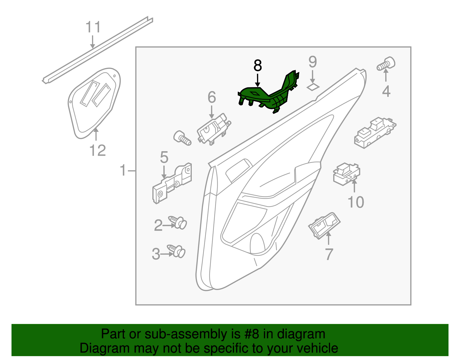 83730-2T000CA2 - Pull Handle 2011-2013 Kia Optima | Kia.Parts Store