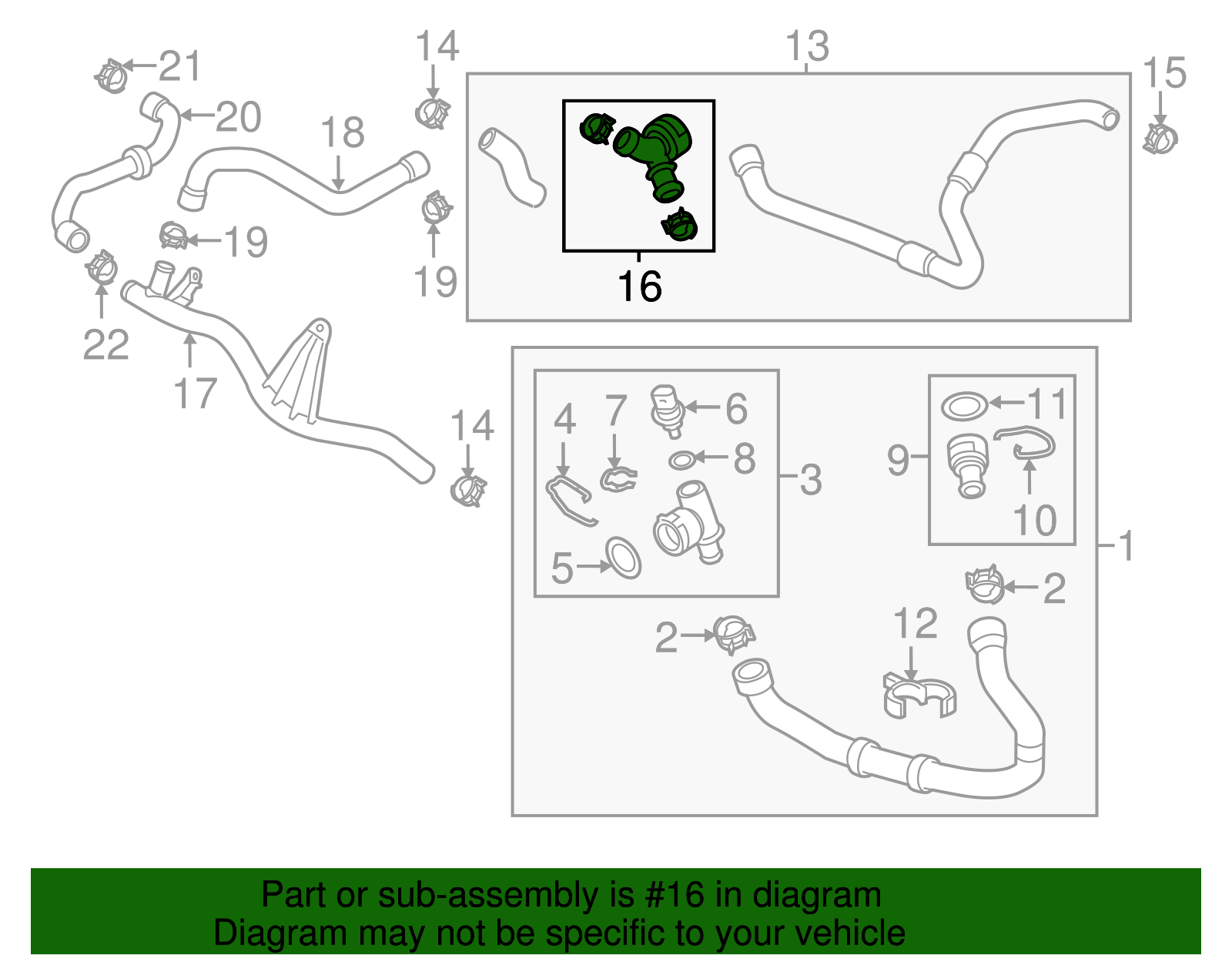 5Q0-122-291-AB - By-Pass Hose Coupling 2015-2025 Volkswagen | Wolfsburg ...