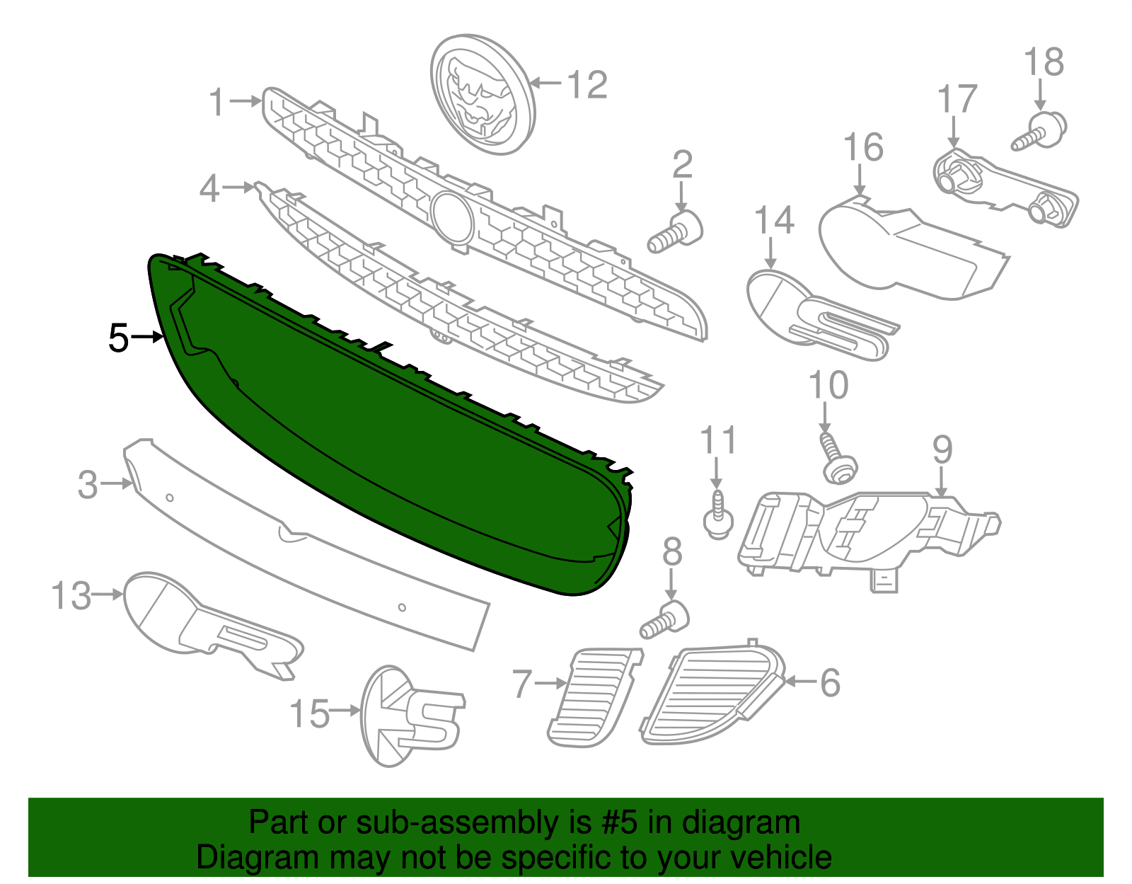 2014-2020 Jaguar F-Type Grille Surround T2R5053 | OEM Parts Online