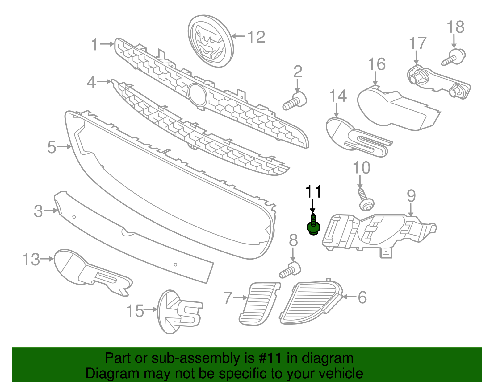 2010-2017 Jaguar Rear Cover Clip C2P16204 | JaguarParts.com