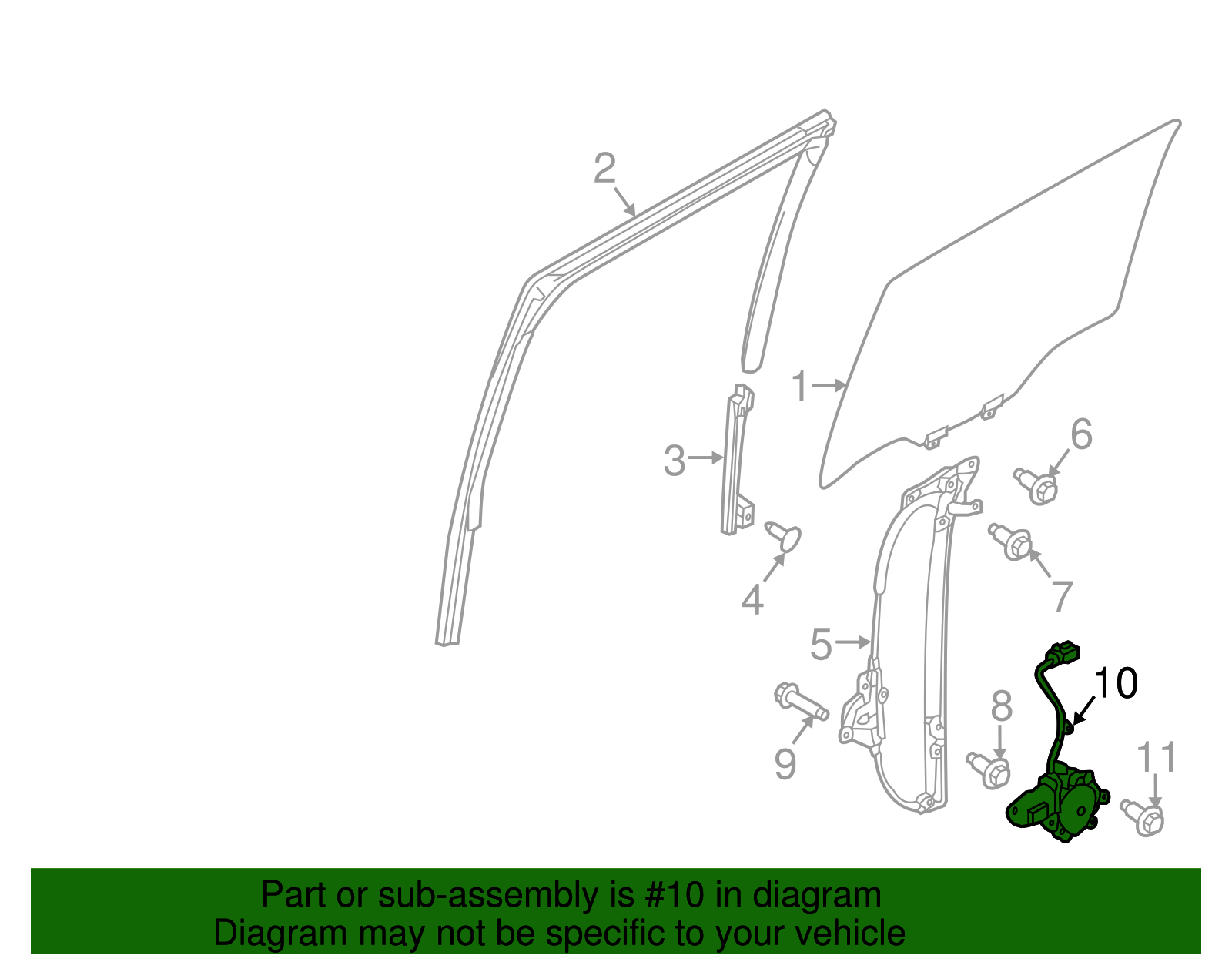 2016-2024 Nissan Window Motor 82731-EZ00A | Nissan Parts Central