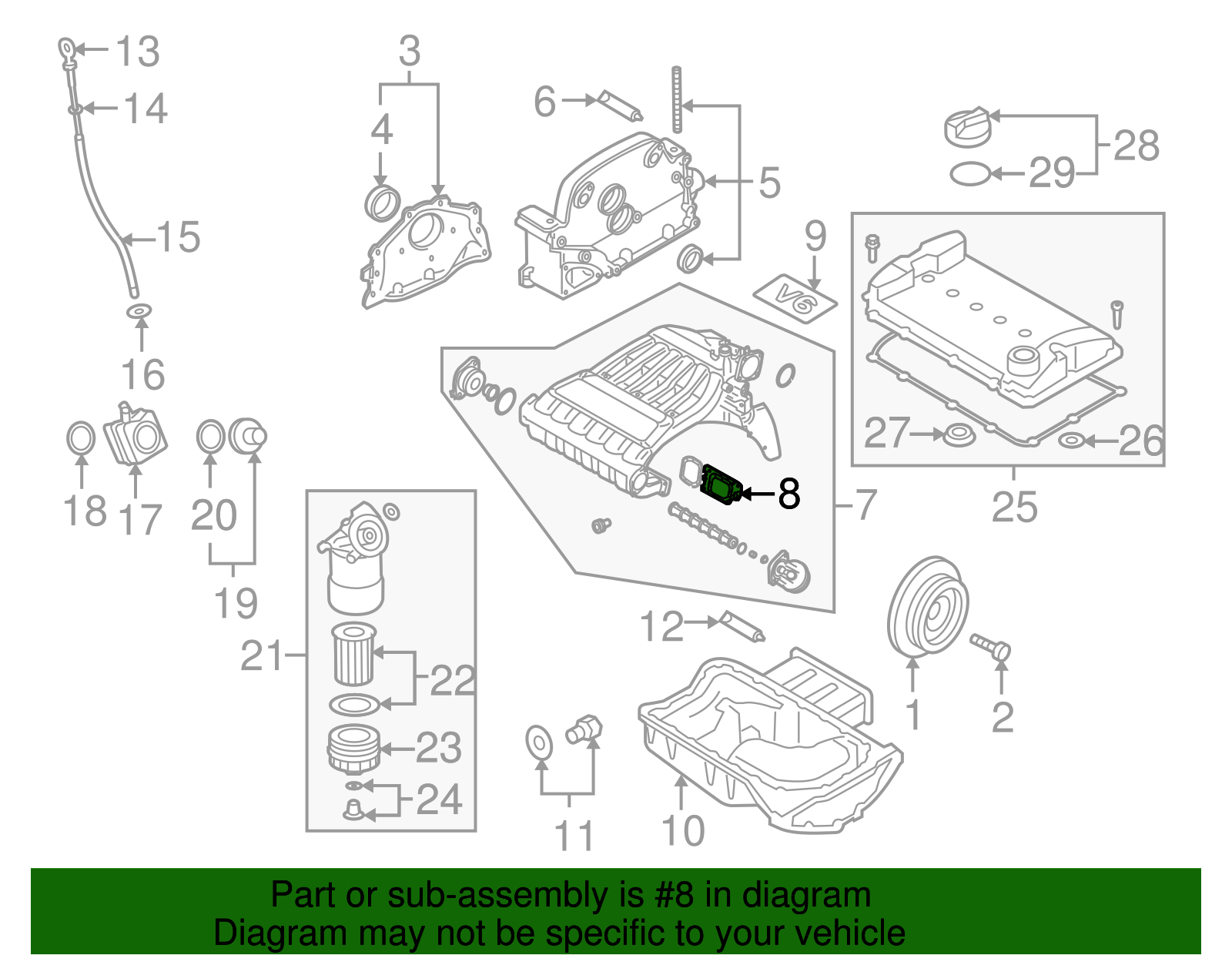 2004-2008 Volkswagen Manifold Gasket 022-133-237-C | vwpartscenter