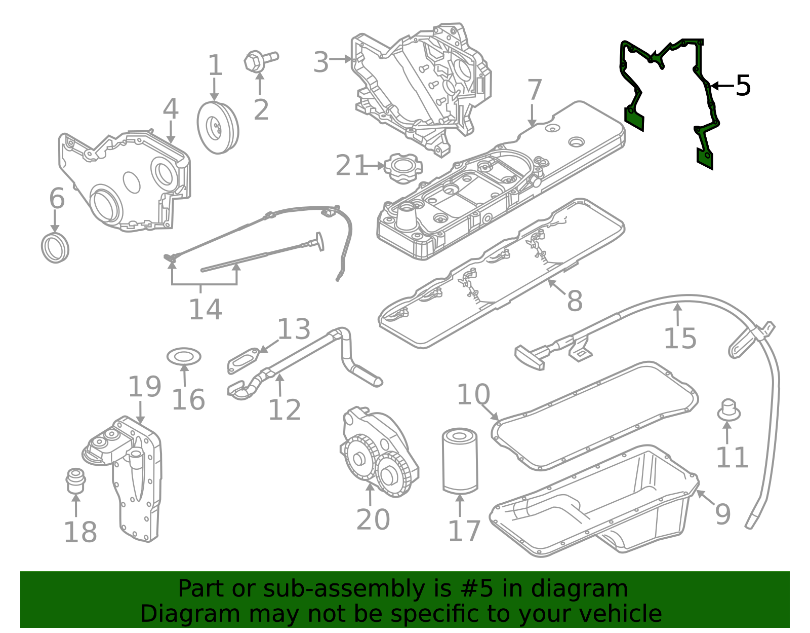 2003-2024 Mopar Front Cover Gasket 68700302AA | Mopar Parts Canada