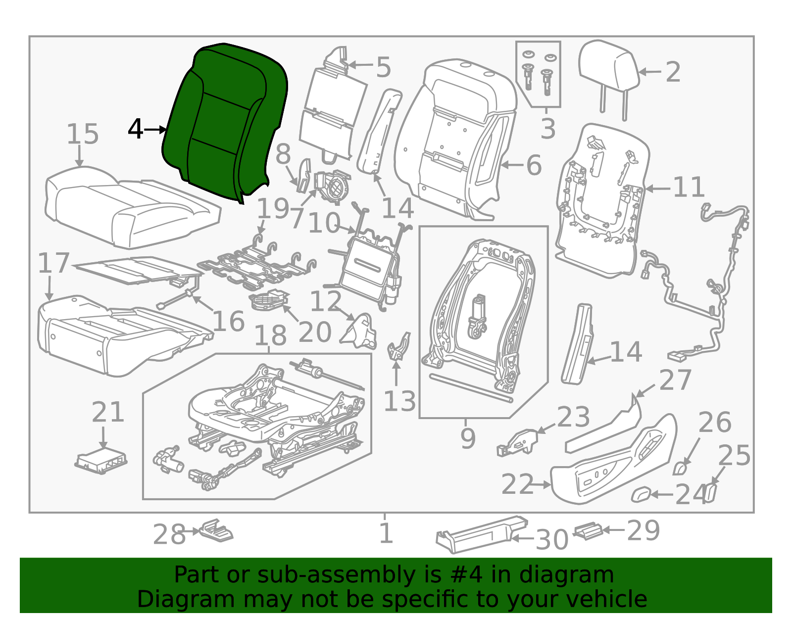 84549885 - Shale Passenger Side Seat Cover - 2015-2020 Cadillac | World ...