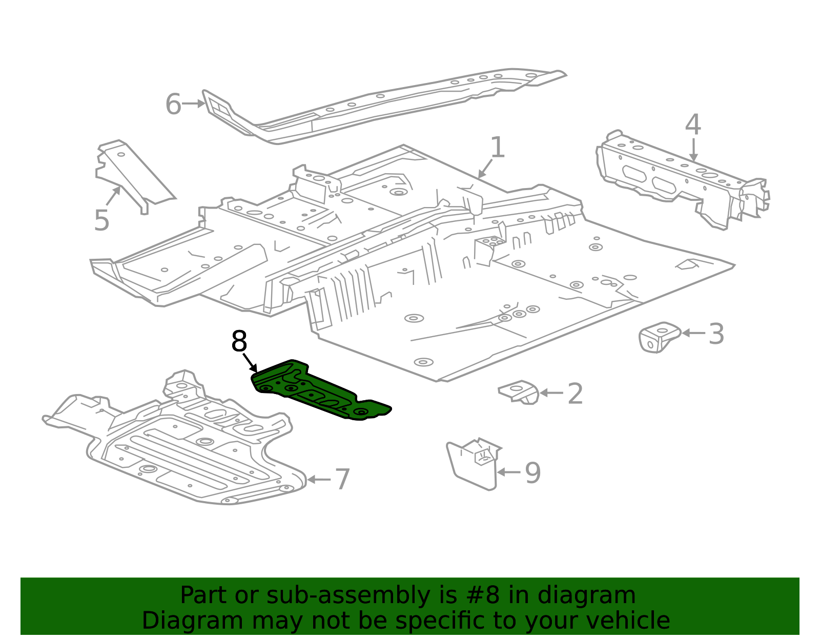 2016-2025 Chevrolet Malibu Driver Side Underbody Rear Air Deflector ...