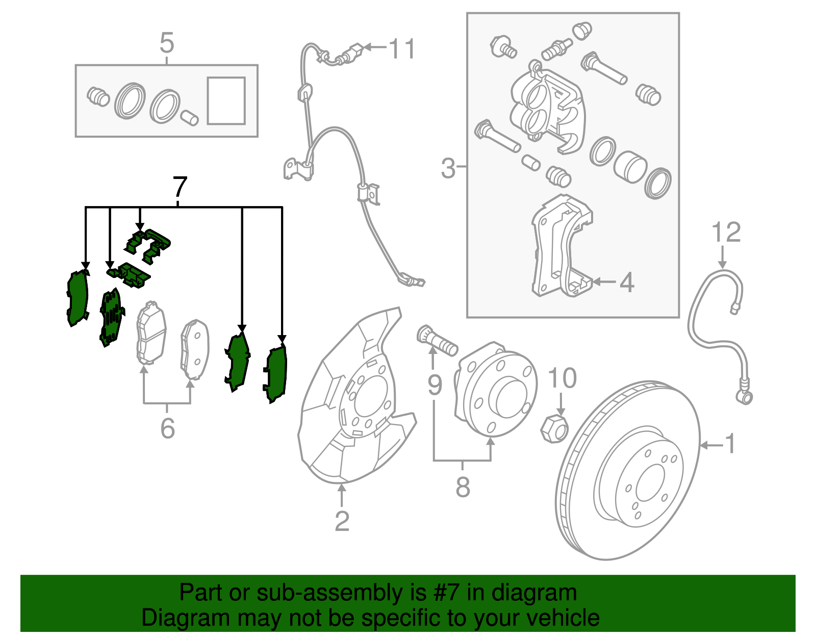 2017-2023 Subaru Impreza Shims & Clips / for Front Brakes 26298FL01B ...