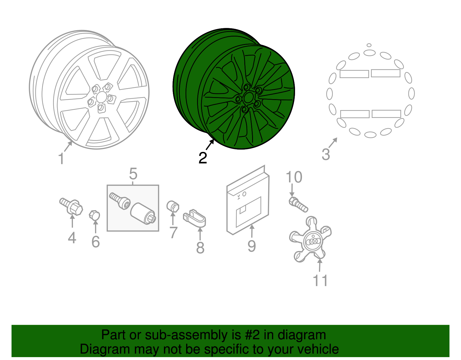 4G0-601-025-BH - Wheel, Alloy 2012-2015 Audi | Audi OEM Parts Guy