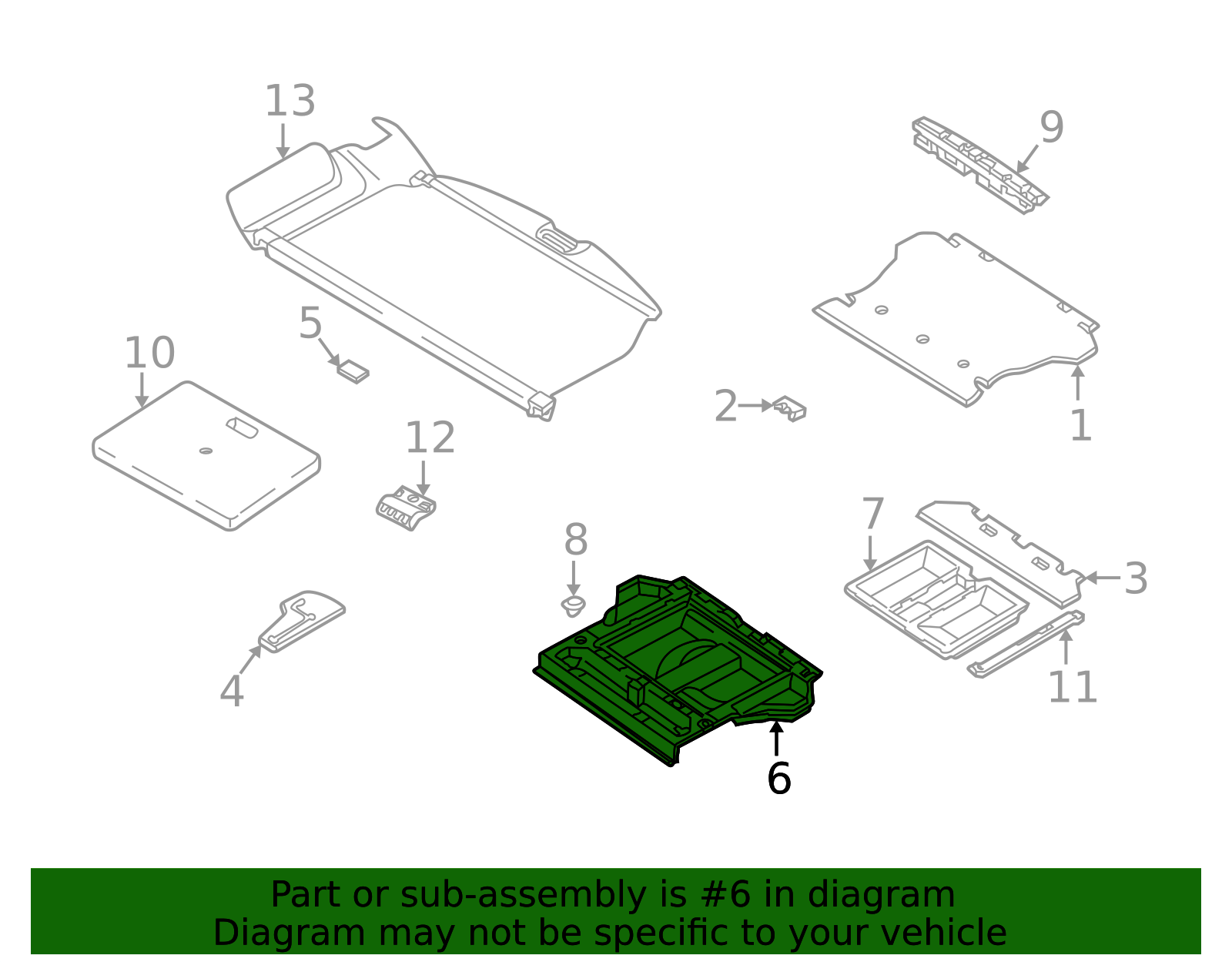 85715-26100-SH - Lower Tray 2001-2006 Hyundai Santa Fe | Hyundai Parts Pro