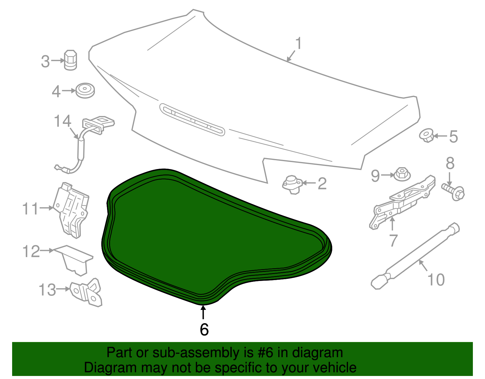 2016-2024 Chevrolet Camaro Rear Compartment Lid Weatherstrip 84126266 ...