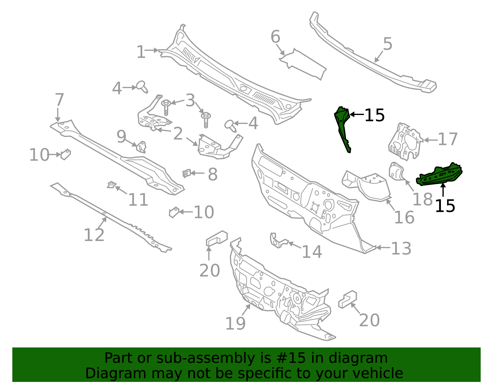 2020-2025 Ford | Reinforcement | LX6Z-78016A22-A | Walls' Ford Parts