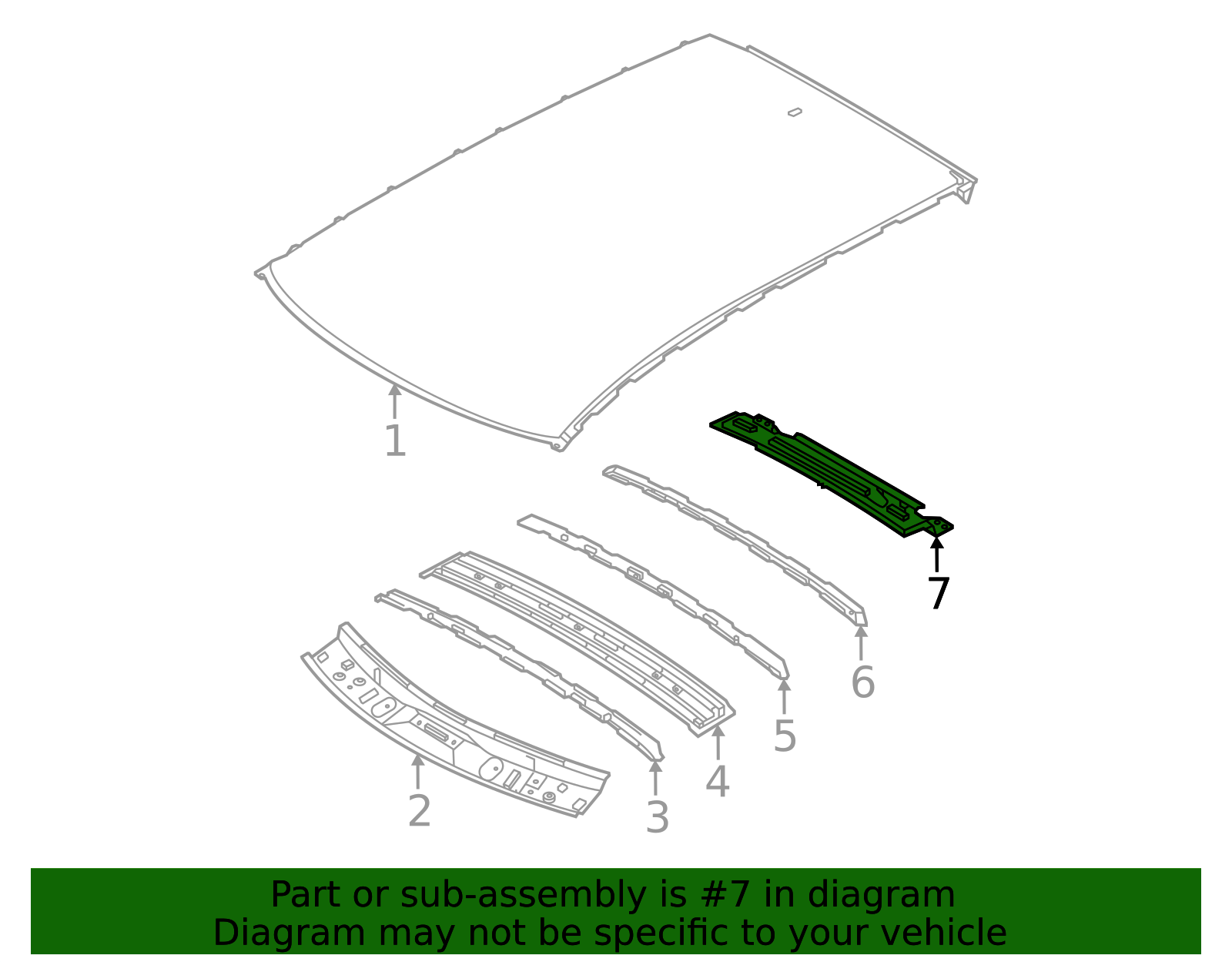 67131-CV000 - Rear Header 2022-2025 Kia EV6 | Kia.Parts Store