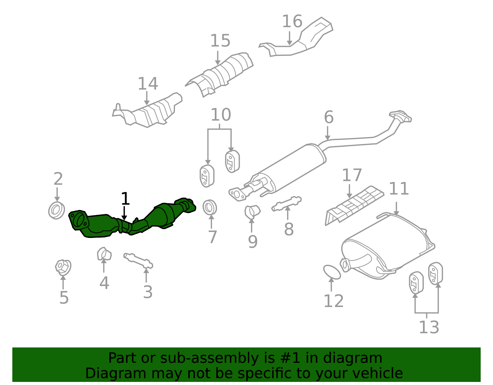 20010-1FN1A - Converter & Pipe 2011-2014 Nissan Cube | Boro Nissan Parts