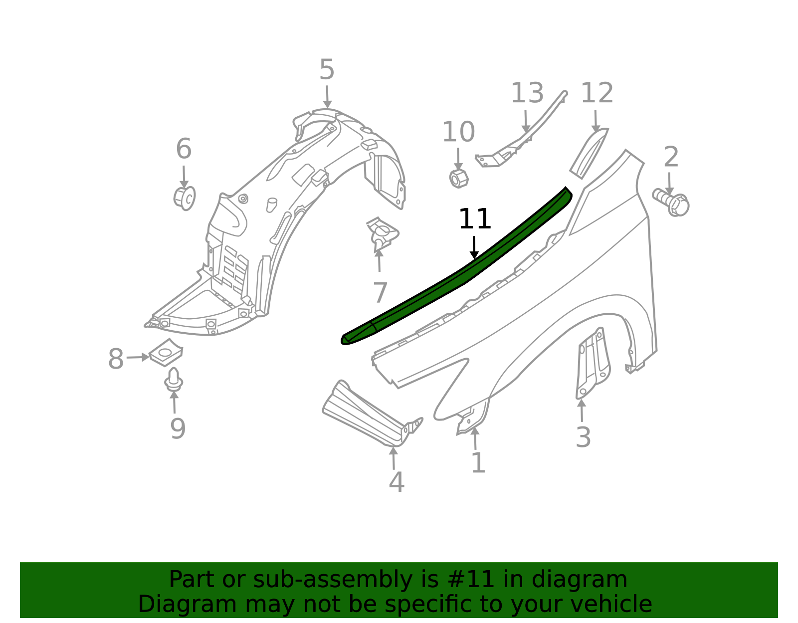 65820-9N00A | Nissan Seal-Hood Front Rh - Genuine OEM | 658209N00A ...