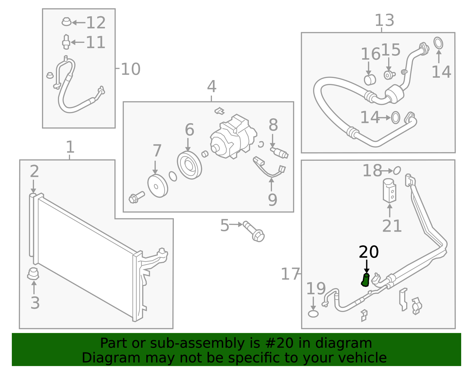 Genuine A/C Refrigerant Pressure Sensor for 2017-2025 Hyundai | Part ...