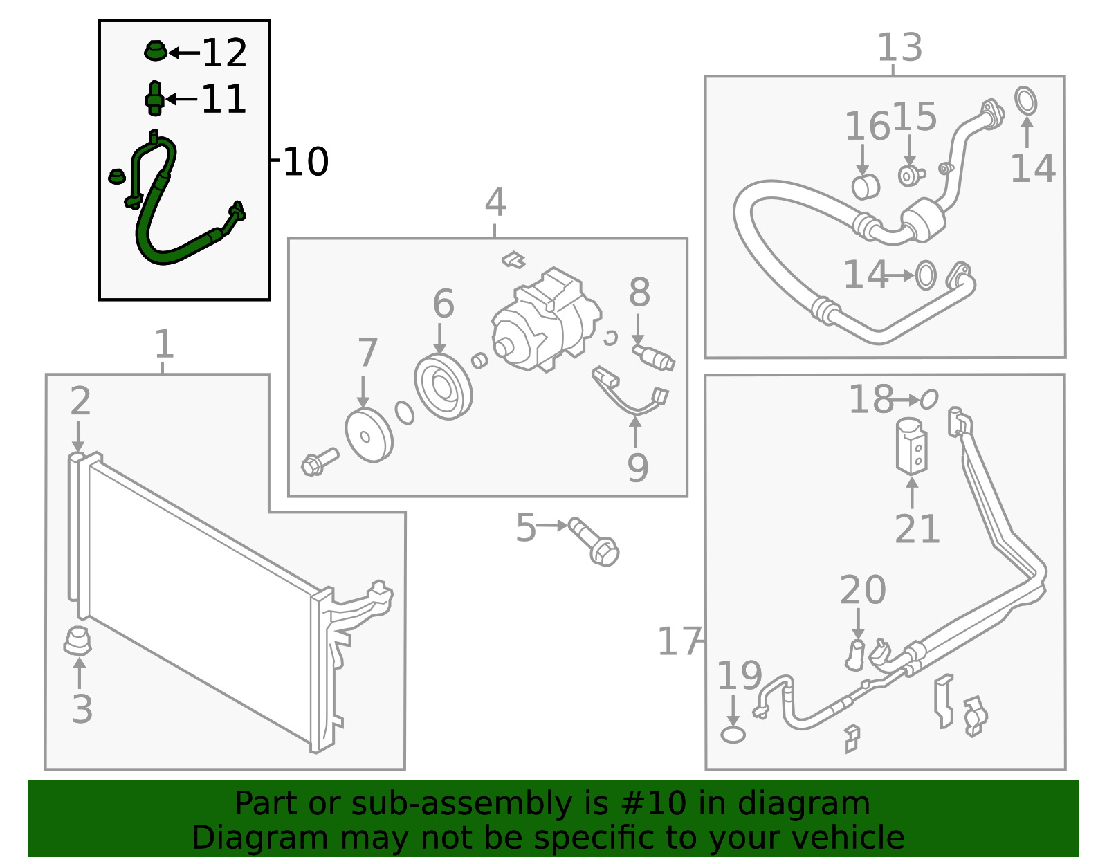 Hyundai - 97762-J5150 - Discharge Hose - 2020-2025 Genesis G70 | OEM ...