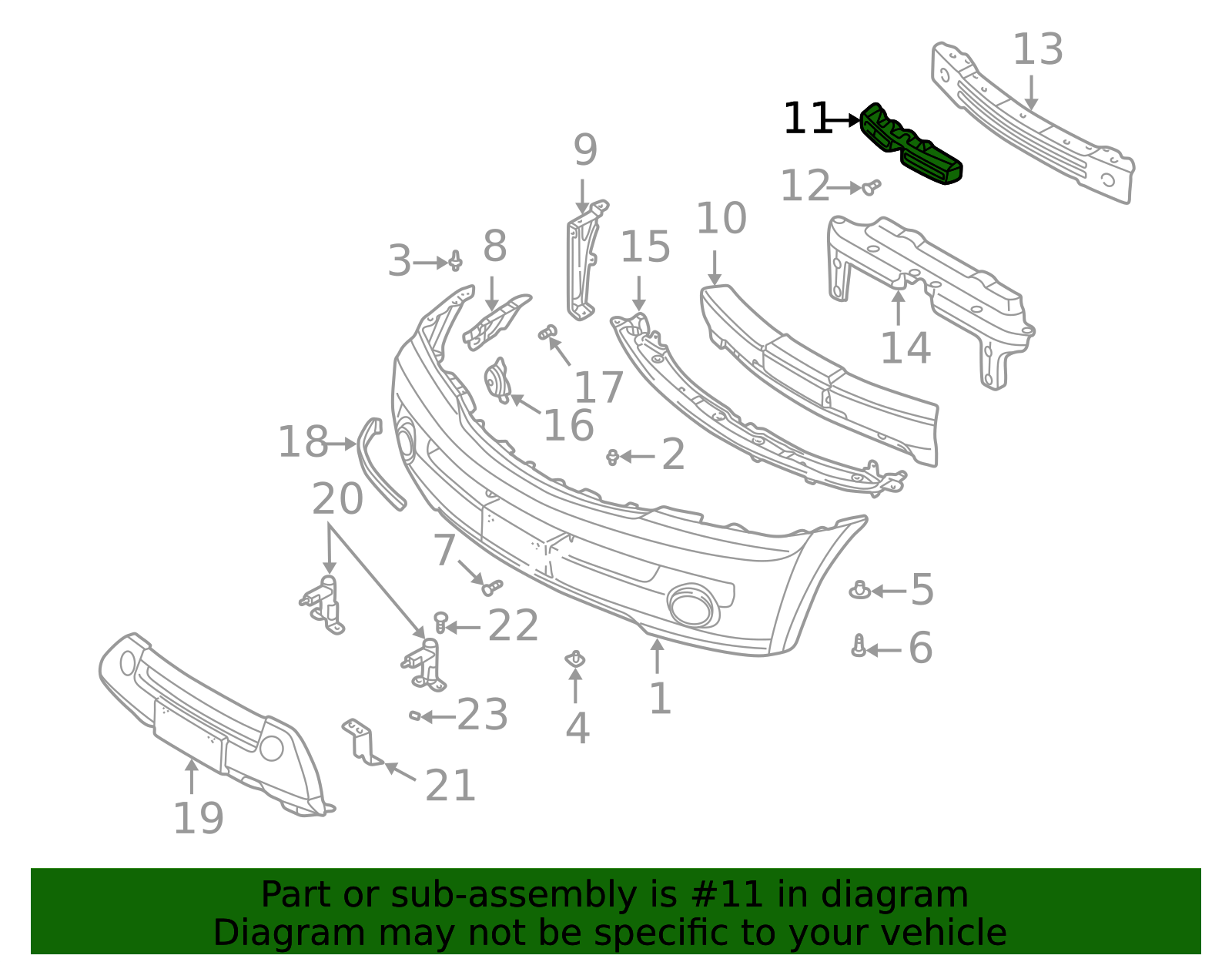 86526-3E000 - Energy Absorber 2003-2006 Kia Sorento | Kia.Parts Store