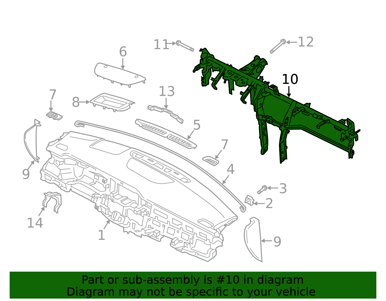 2023-2025 Hyundai Palisade Reinforced Beam 84410-S8CA0 | QuirkParts