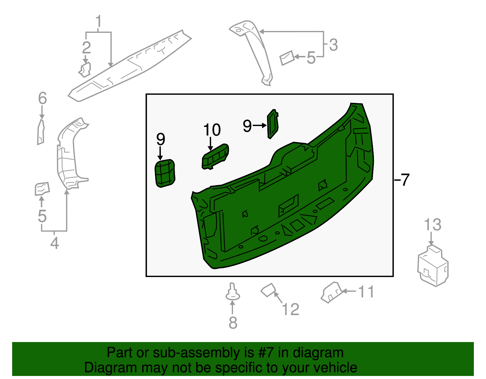 2021-2024 Nissan Armada Lower Gate Trim 90900-6JL0B | Bill Kay Nissan Parts