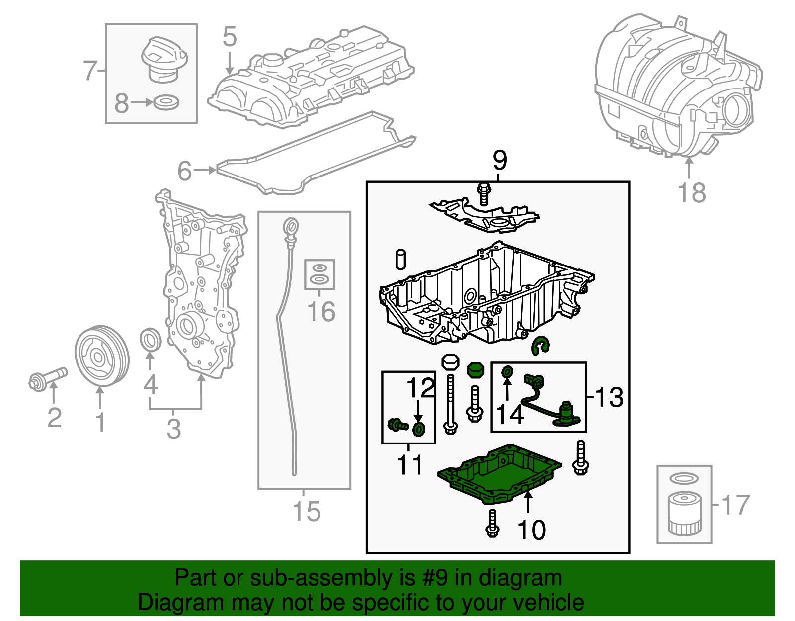2016-2022 GM Oil Pan with Upper Oil Pan Assembly 28289985 | OEM Parts ...