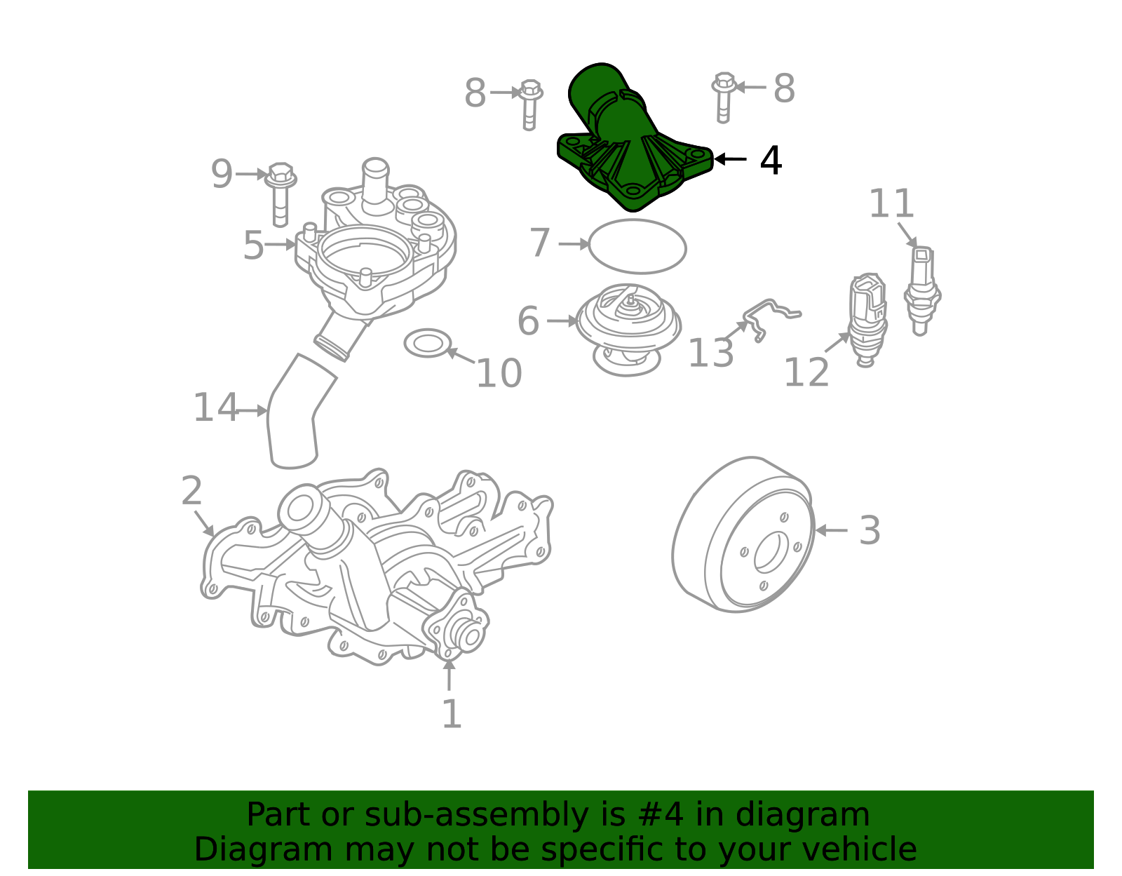Engine Coolant Thermostat Housing 4L5Z-8592-AA | Varsity Ford
