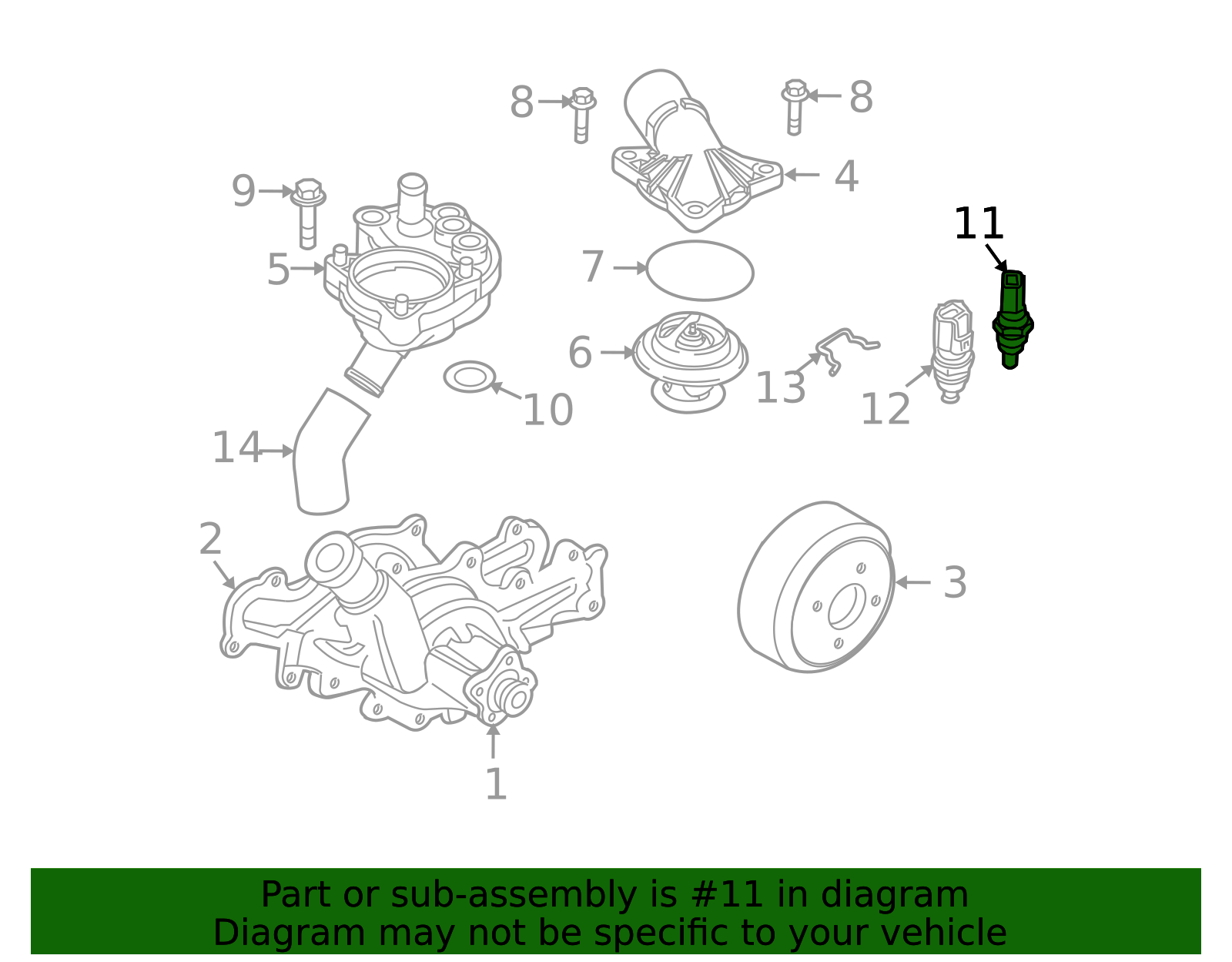 1998-2011 Ford Motorcraft™ Engine Coolant Temperature Sender SW-6146 ...