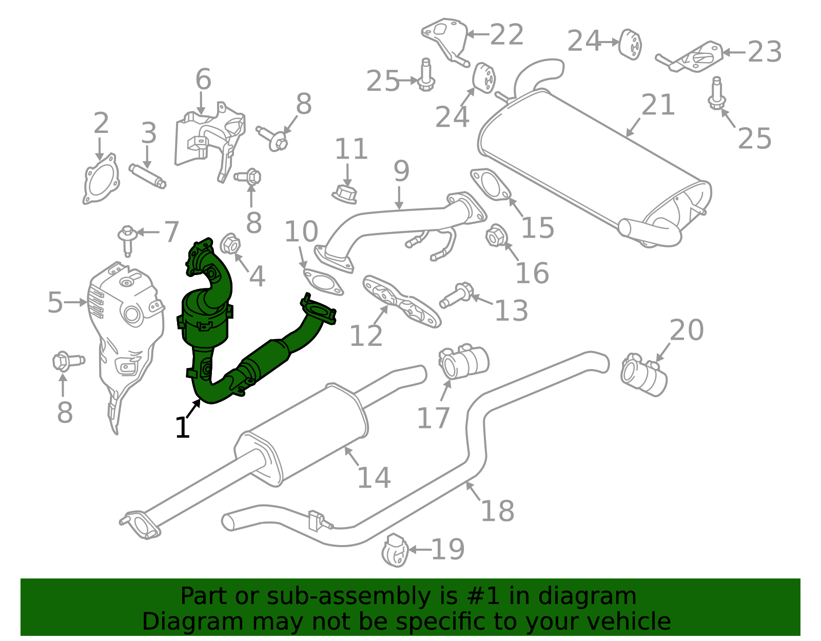 2015-2017 Ford Focus | Catalytic Converter | F1FZ-5E212-A | Walls' Ford ...