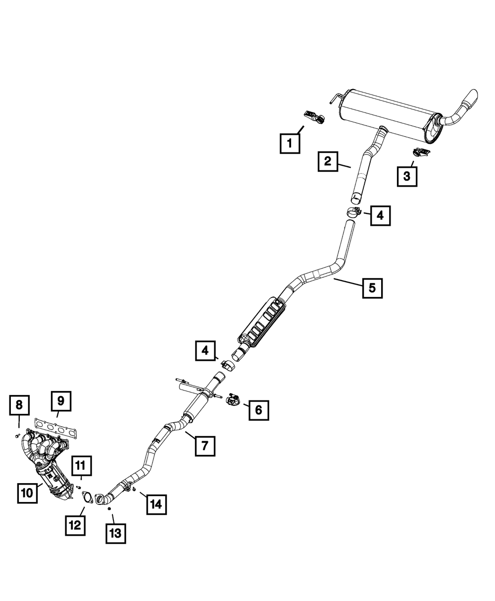 68225541AC - Exhaust Front Pipe 2015-2023 Jeep Cherokee | The Official ...