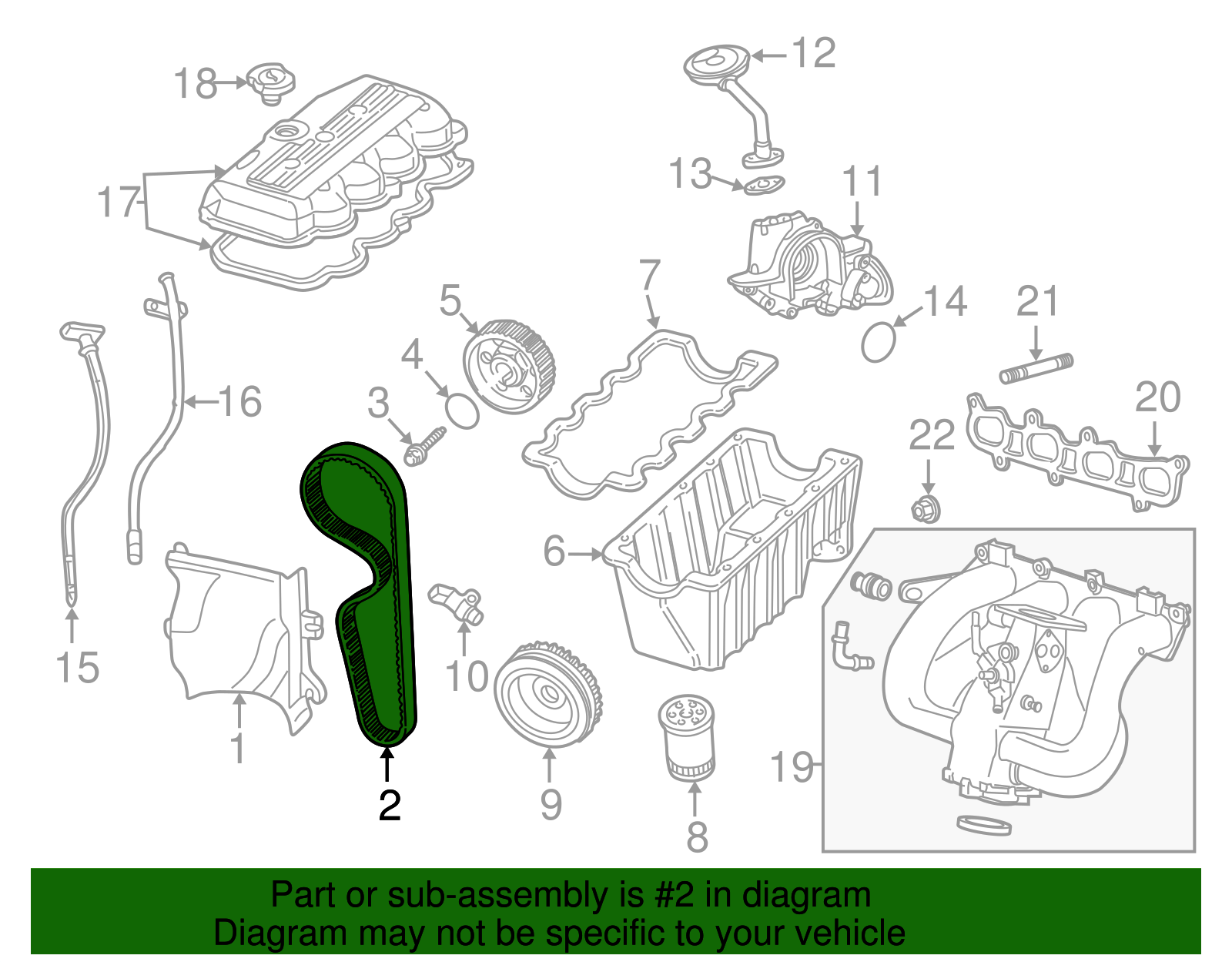 1997-2004 Ford Timing Belt 2M5Z-6268-AA | Ford OEM Parts Outlet
