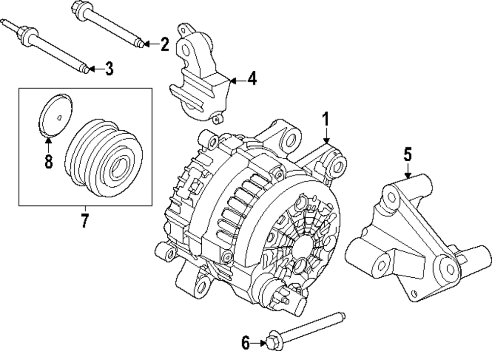 2023-2025 Ford Alternator Pulley PZ1Z-10344-A | Miracle Ford Parts