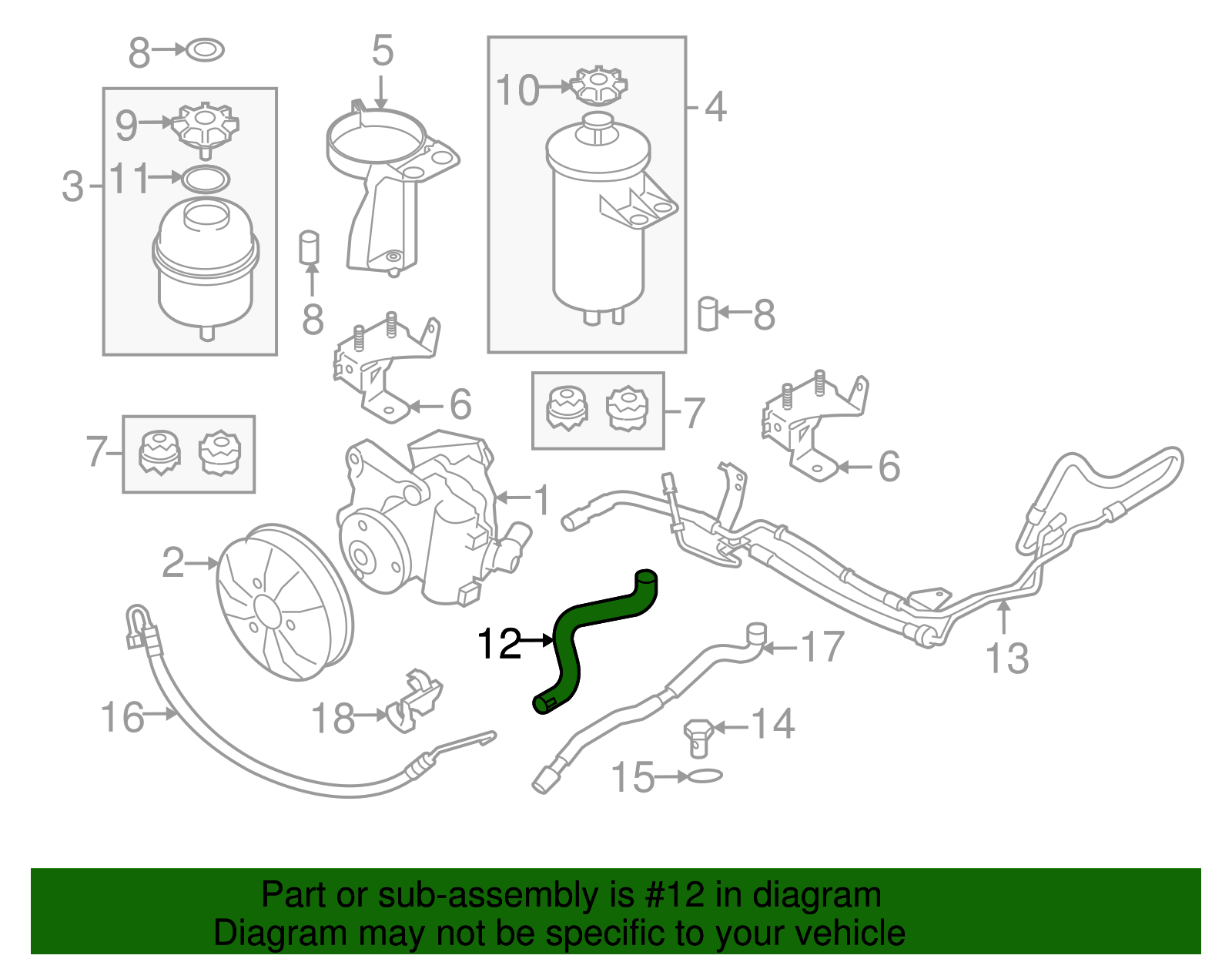 32416850285 - 2006-2010 BMW Power Steering Hose (32-41-6-850-285) | BMW ...