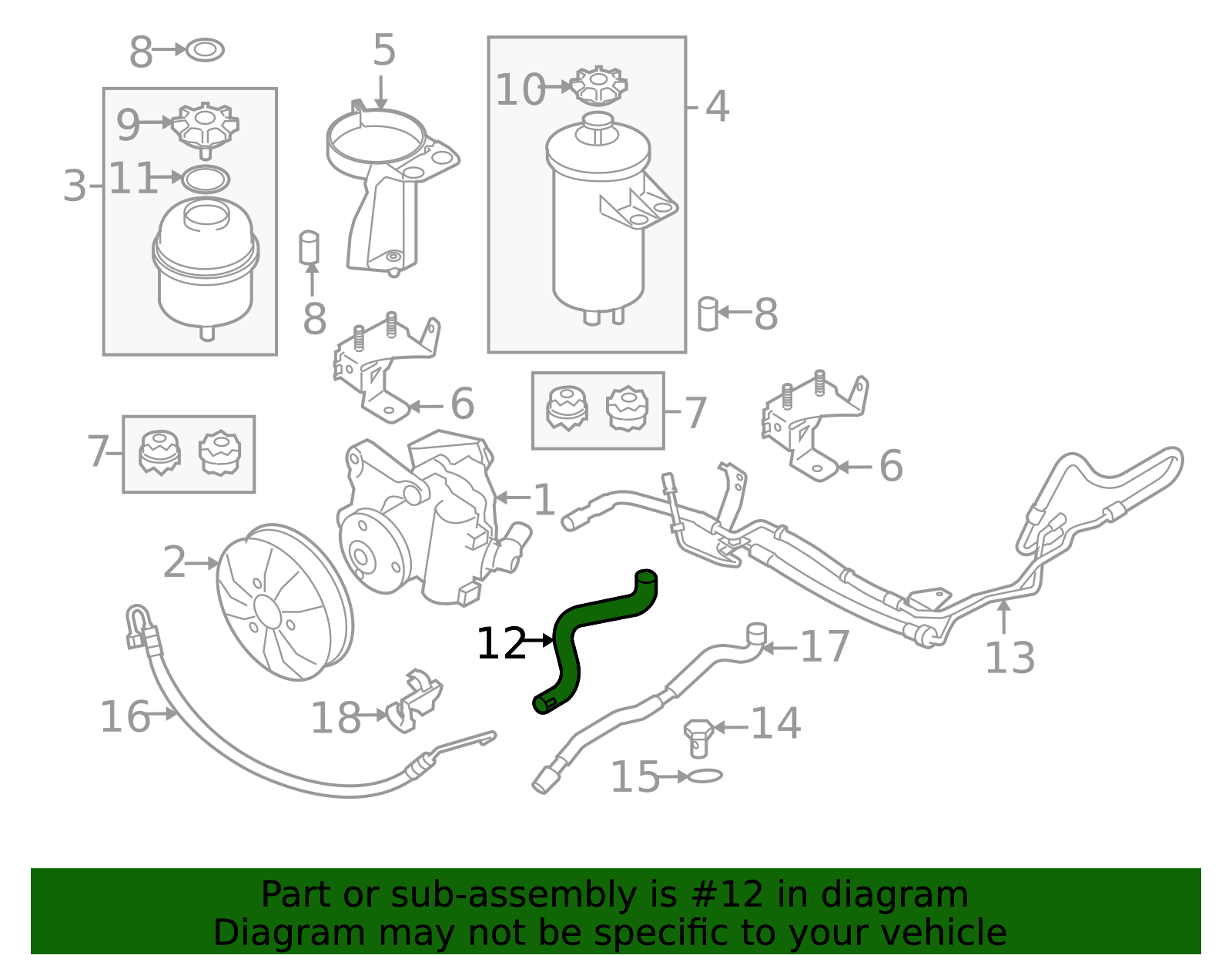 32416850285 - 2006-2010 BMW Power Steering Hose (32-41-6-850-285) | BMW ...