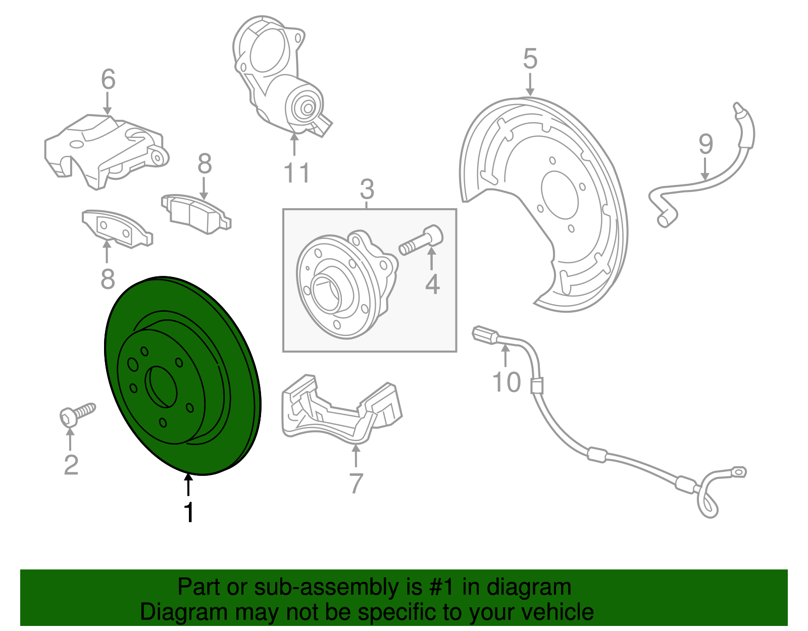 2016-2025 GM Rear Brake Rotor 13544245 | Shop Matick Buick GMC