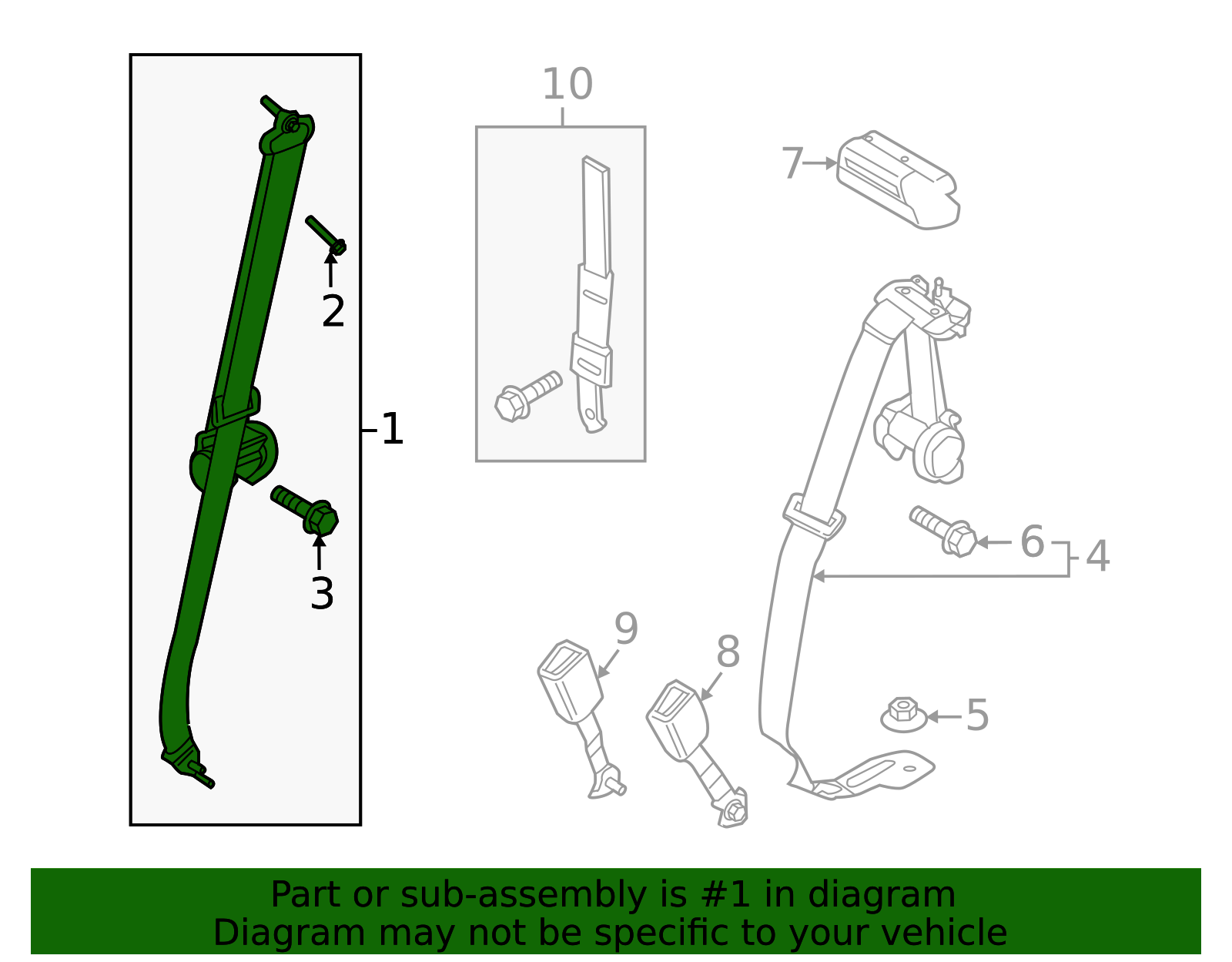 2021-2025 Ford F-150 | Lap & Shoulder Belt | ML3Z-16611B69-AC | Walls ...